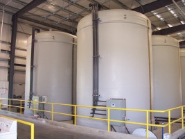 three magnesium hydroxide tanks | Pulsair - Wastewater Treatment Mixing ...